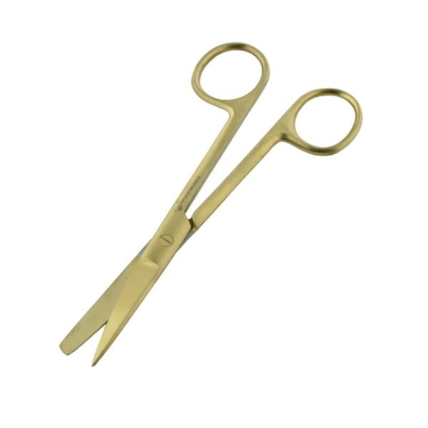 Dressing Scissors Straight 14cm, Gold - ComDent