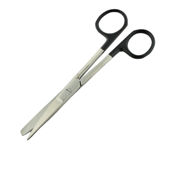 Dressing Scissors Straight 14cm, Black Rings - ComDent