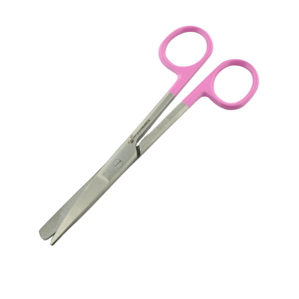Dressing Scissors Straight 14cm, Pink Rings - ComDent