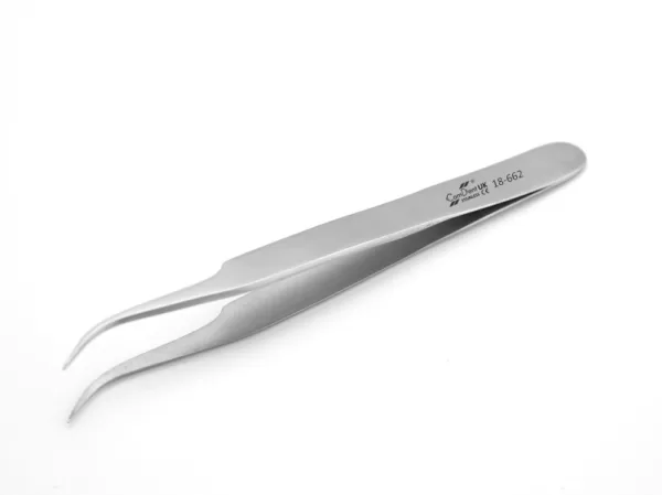 Surgical Tissue Tweezers 11.5cm Fine Pointed Forceps Curved - ComDent